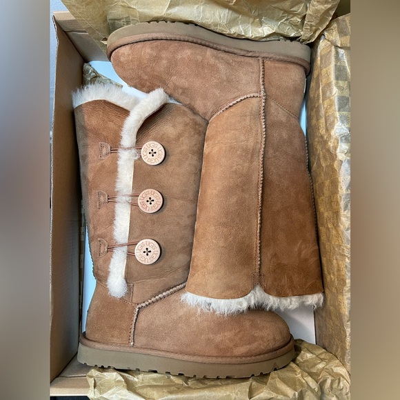 UGG | Shoes | Ugg Bailey Button Triplet Shearling Tall Boot | Poshmark